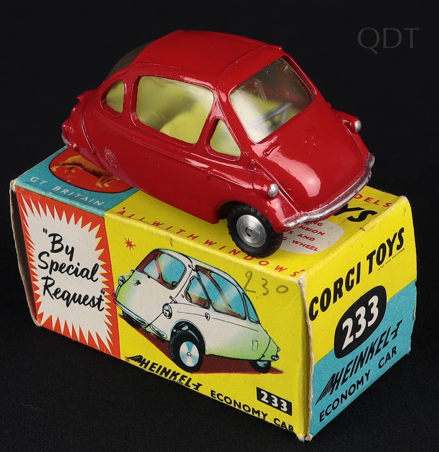 Corgi Toys 233 Heinkel Economy Car - QDT
