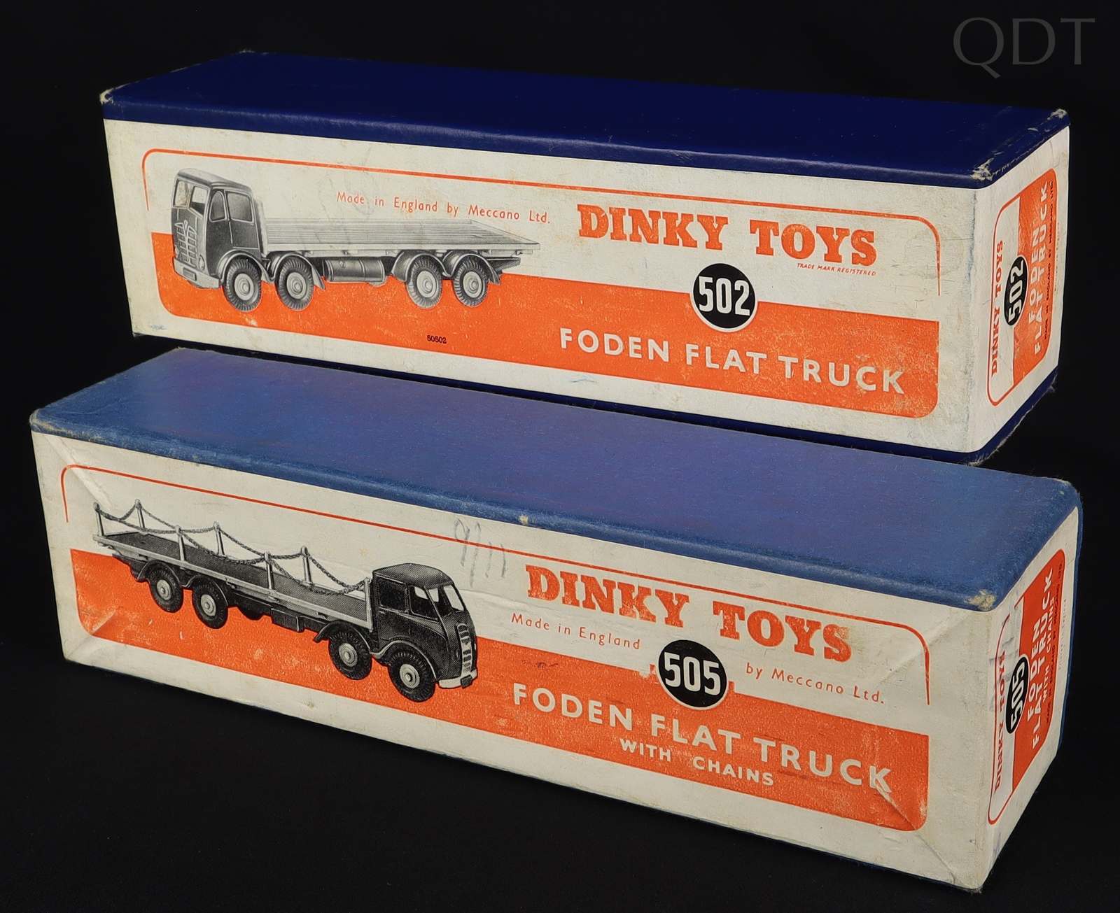Empty Boxes for Dinky 502 Foden Flat Truck & Dinky 505 Chain Foden (1st ...
