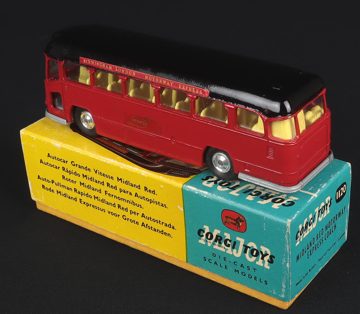 Corgi Toys 1120 Midland Red Motorway Express Coach - QDT