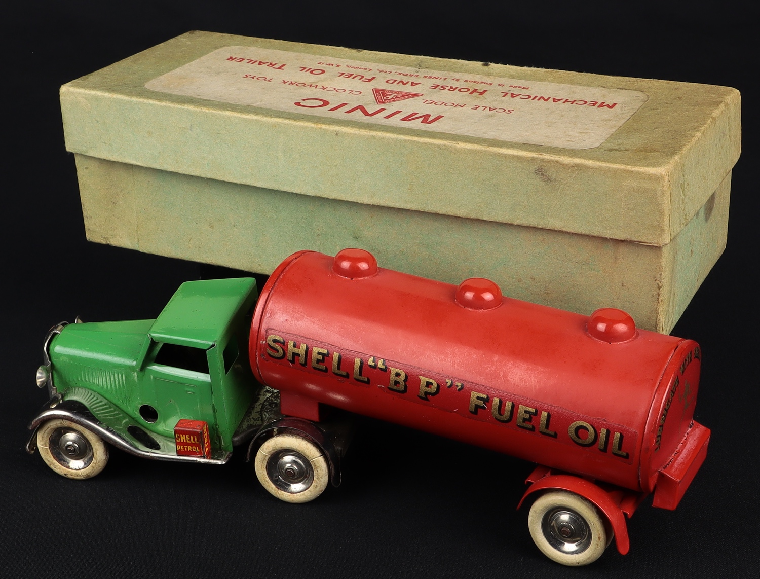 Tri-ang Minic Models 31M Mechanical Horse & SHELL BP Tanker - QDT