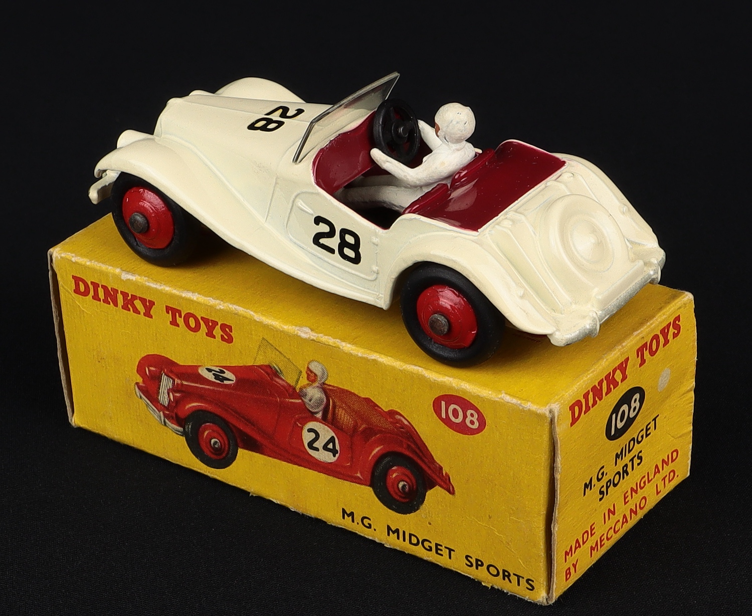 Dinky Toys 108 MG Midget Sports - QDT