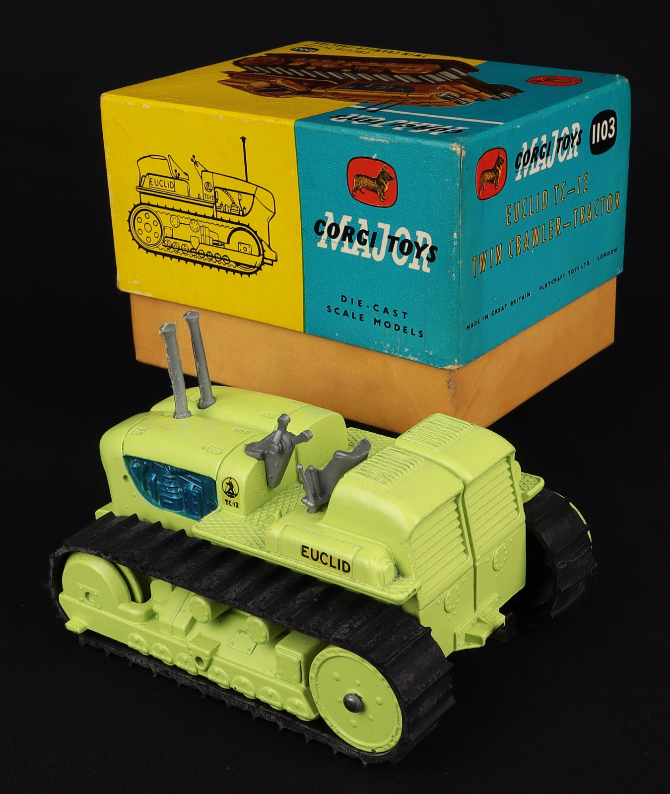 Corgi Toys 1103 Euclid TC-12 Twin Crawler Tractor. - QDT