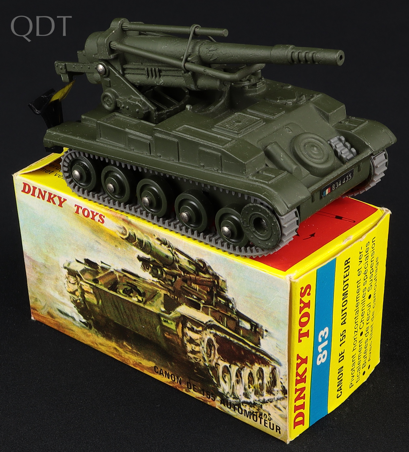 French Dinky Toys 813 AMX 155mm Self-propelled Gun - QDT